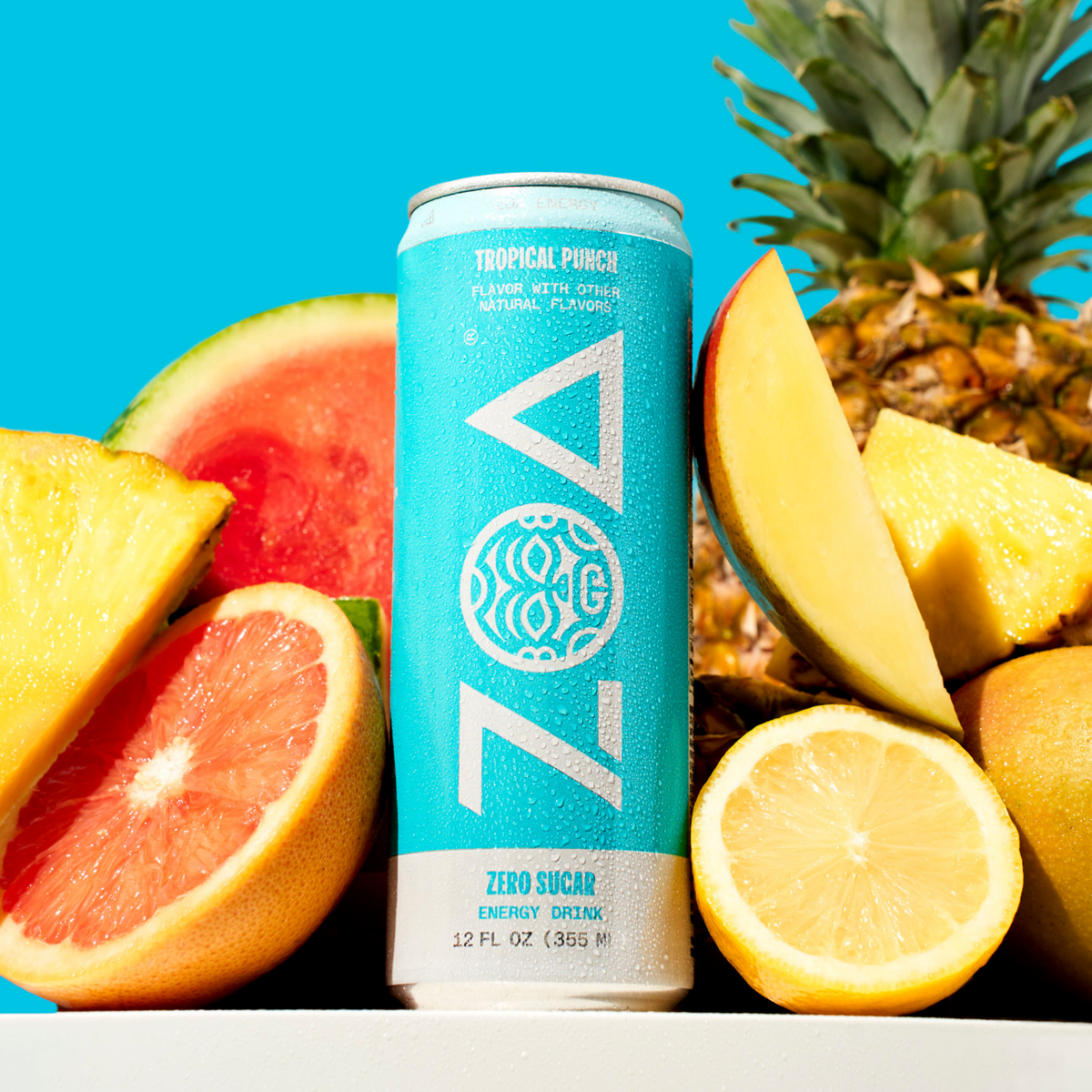 ZOA Tropical Punch Sugar Free Energy Drink - 12OZ