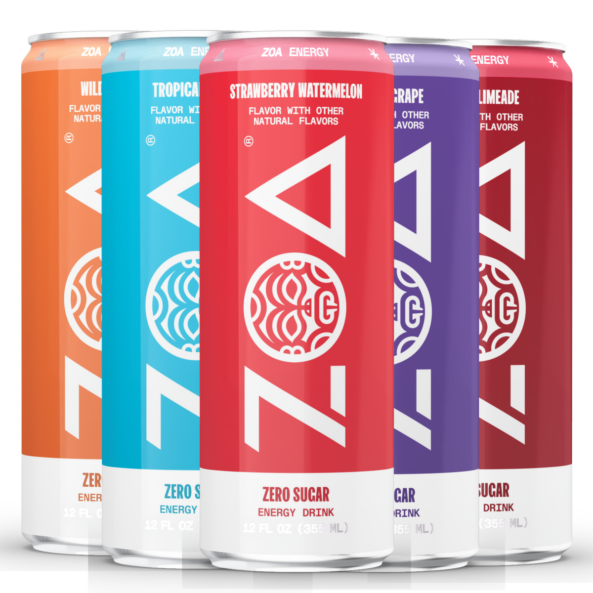 ZOA Sugar Free Energy Drink 12oz 60-Pack Bundle