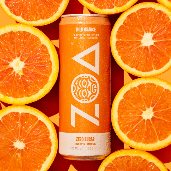 ZOA Wild Orange 12oz Sugar Free Energy Drink - 12 pack