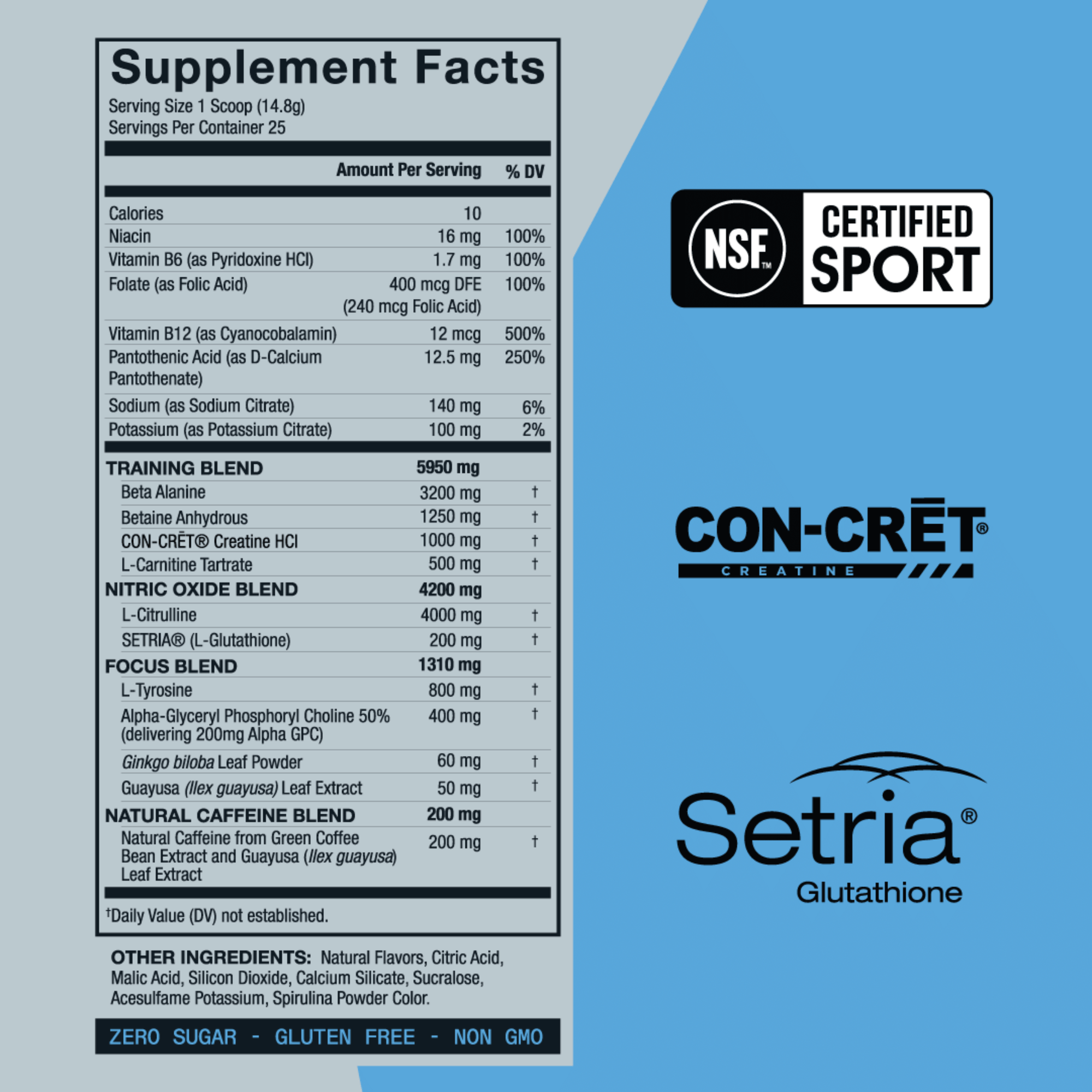 ZOA+ Pre-Workout Powder Wild Berry