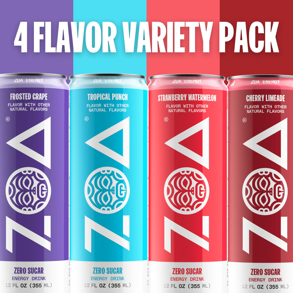 ZOA Energy Drink Variety Pack 12oz