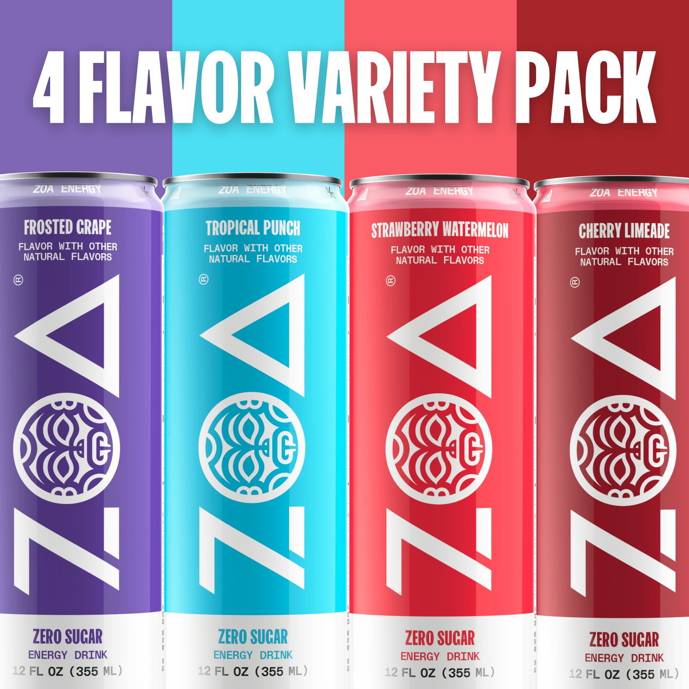 ZOA Energy Drink Variety Pack 12oz