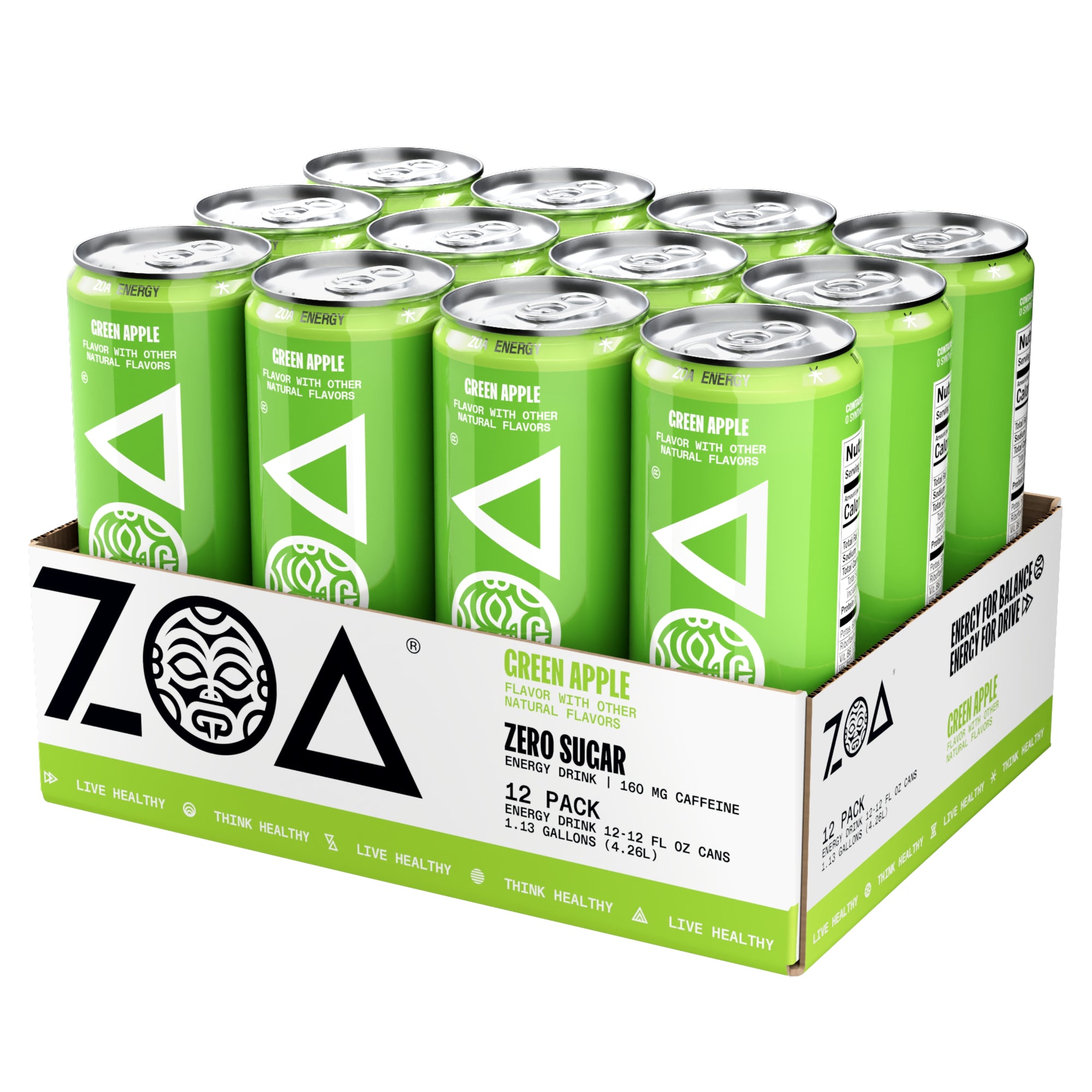 ZOA Green Apple Energy Drink Flavor