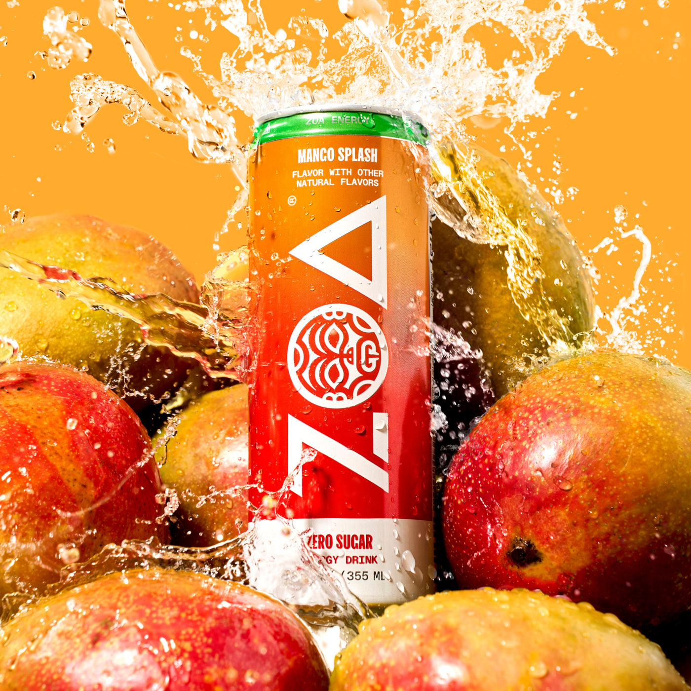 ZOA Mango 12oz Sugar Free Energy Drink - 12 pack