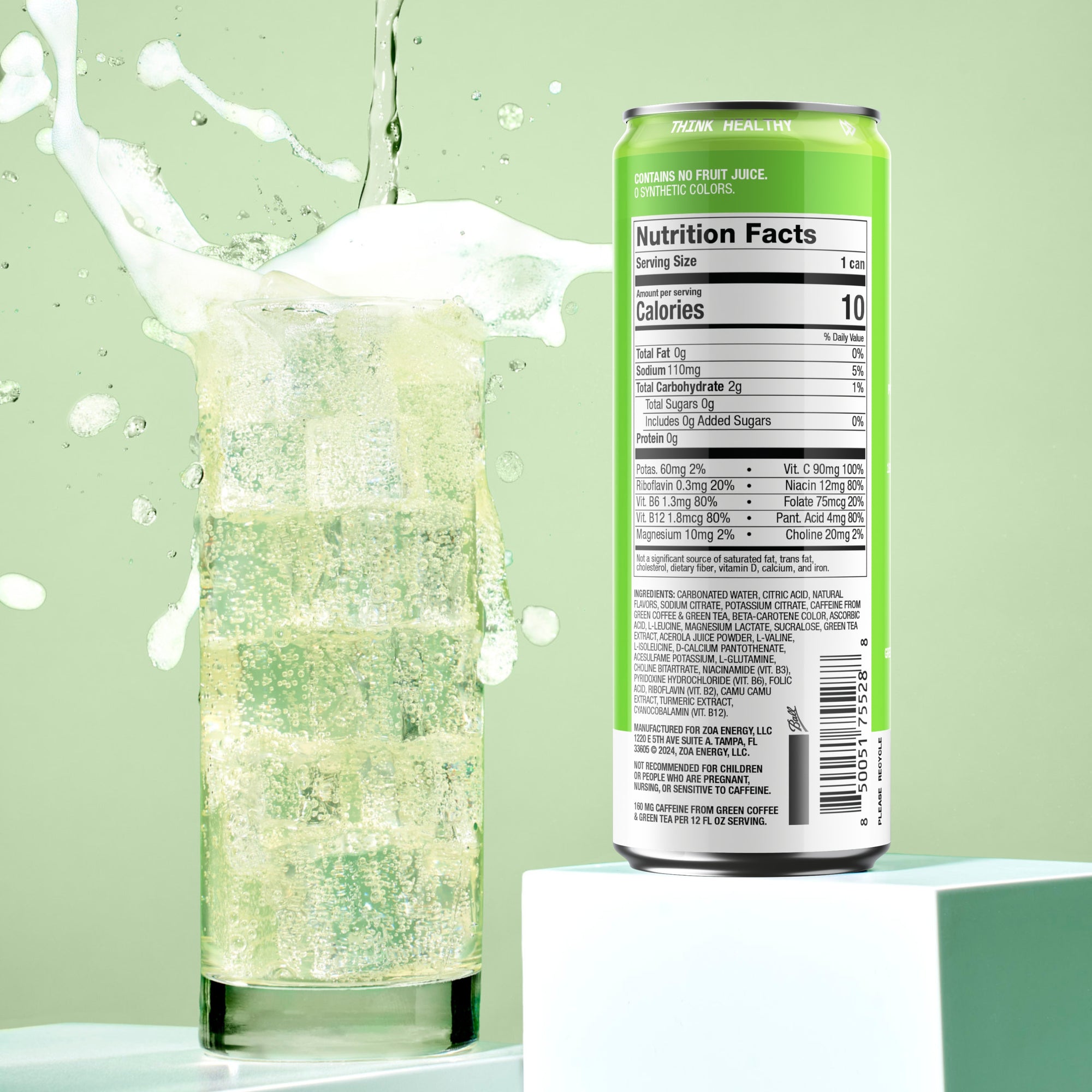 ZOA Green Apple Energy Drink Flavor